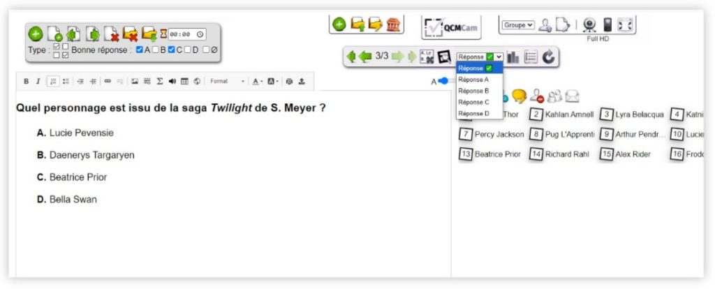 Pratiquer des QCM interactifs en classe avec QCM Cam – Lettres et TICE